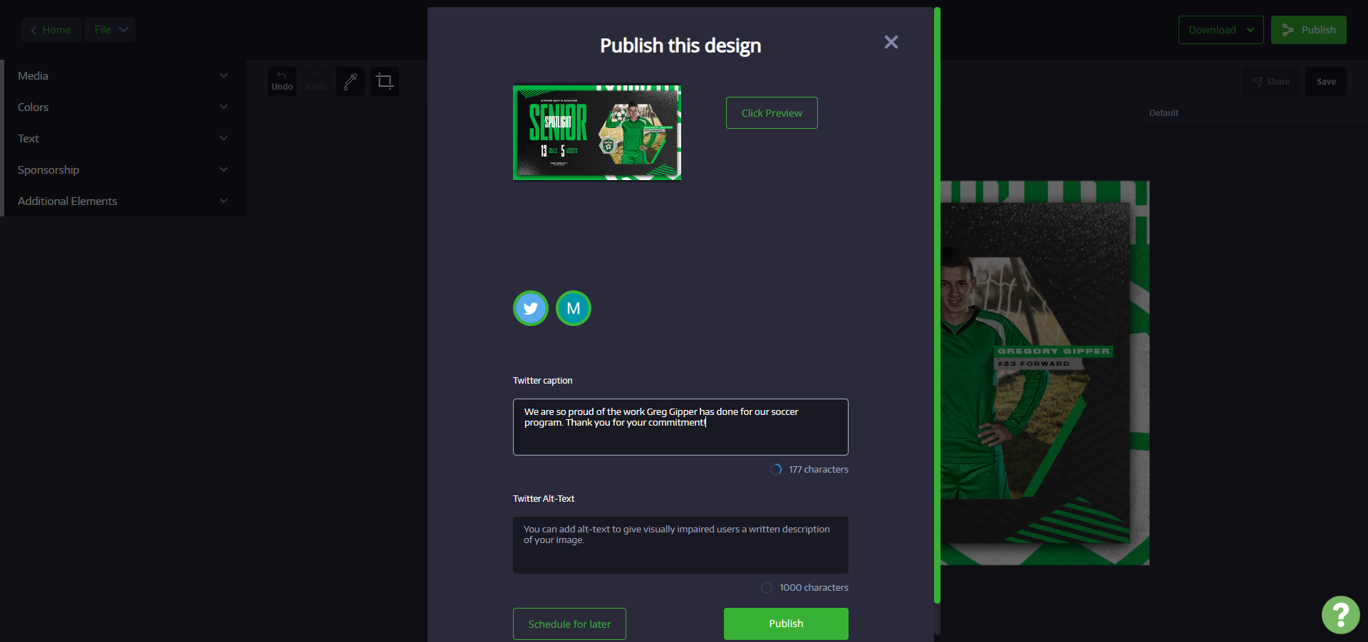 Create Senior Spotlight Graphics | Gipper